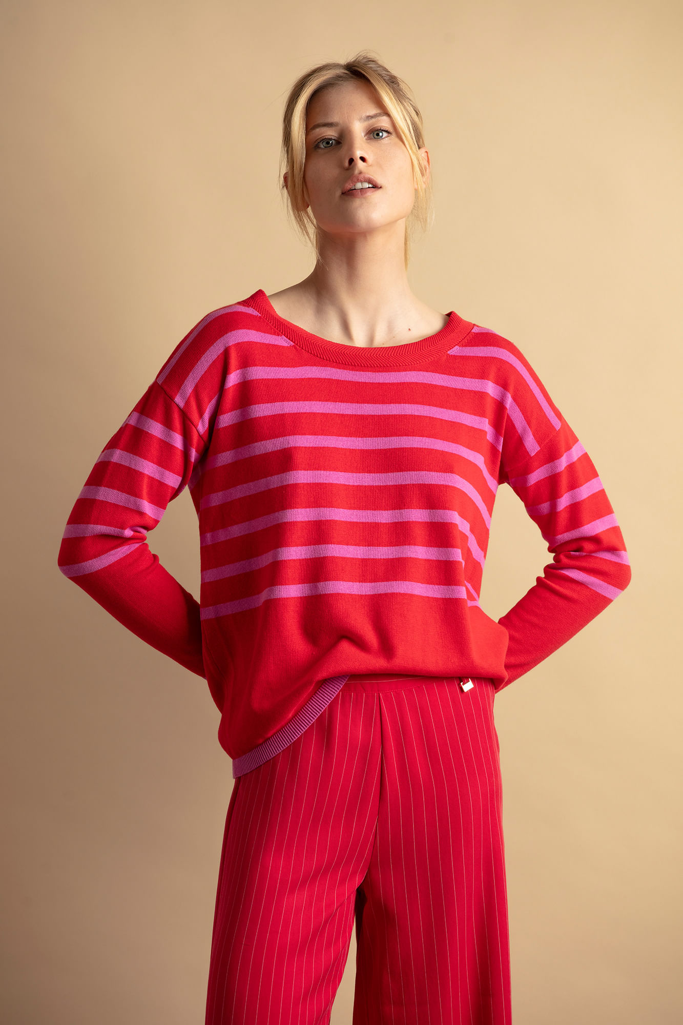 CULT PANTS WITH STRIPES - Quebramar