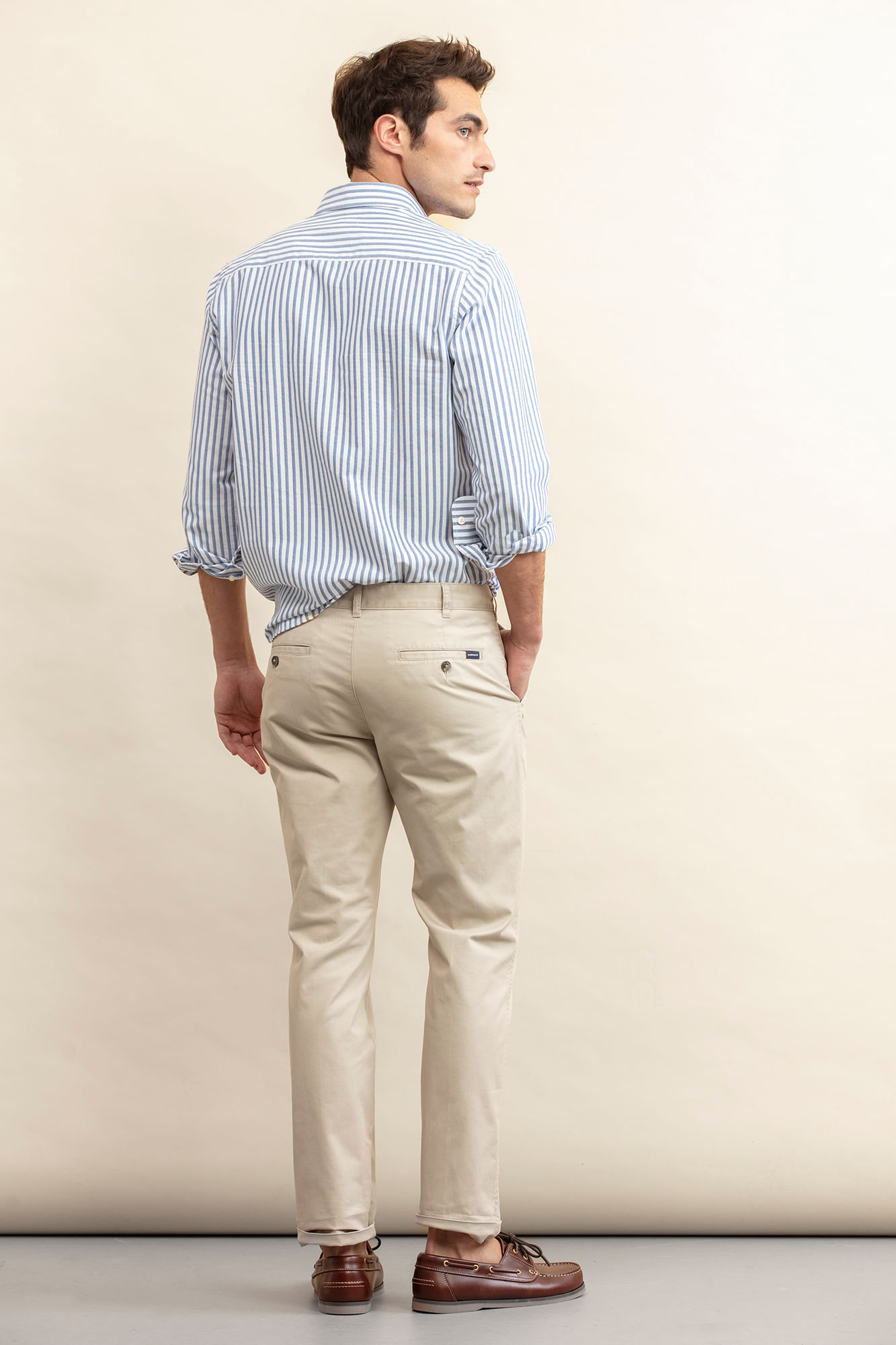 TWILL CHINO TROUSERS - Quebramar